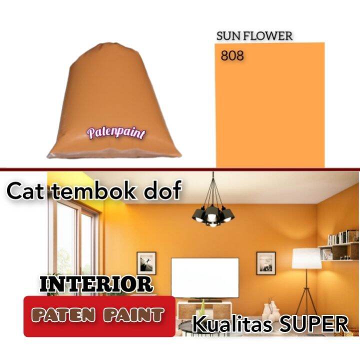 CAT TEMBOK 1 KG / CAT TEMBOK SUN FLOWER / CAT TEMBOK OREN MUDA / CAT ...