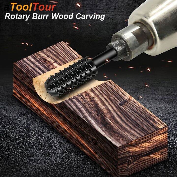 Wood Carving Rasp Drill Bits 1/4 Shank Rotary Files Woodworking Burrs ...