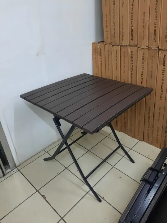 WOODGRAIN 70cm FOLDING SQUARE TABLE | Lazada PH