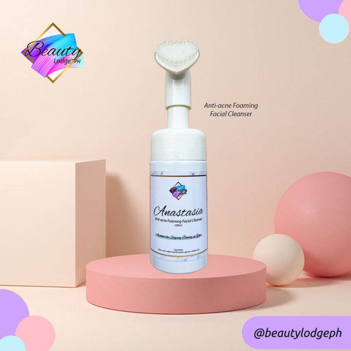 Anti-acne Foaming Facial Cleanser 100ml Anastasia Power Puff Beauty ...