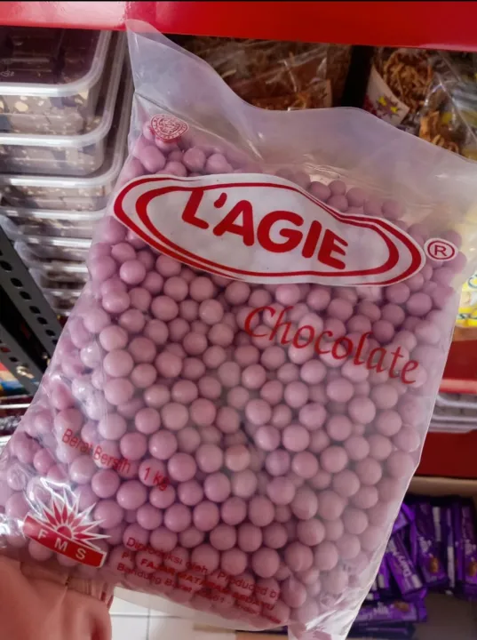 Coklat Mini Pink LAGIE cokelat merah muda isi biskuit | Lazada Indonesia