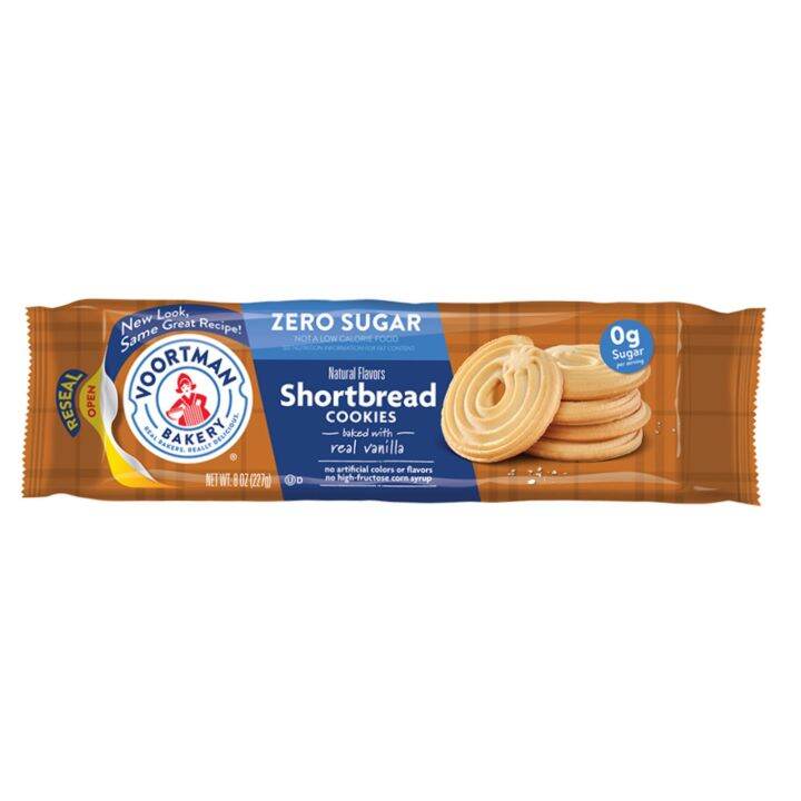 [Import from Canada] Voortman Zero Sugar Shortbread Cookies 227g [加拿大进口 ...