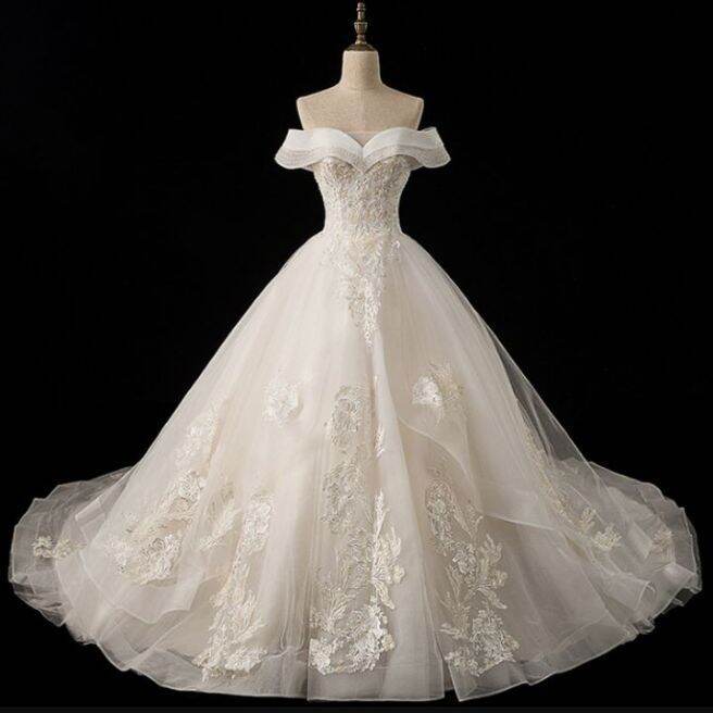 Gaun wedding Putih Elegant | Lazada Indonesia