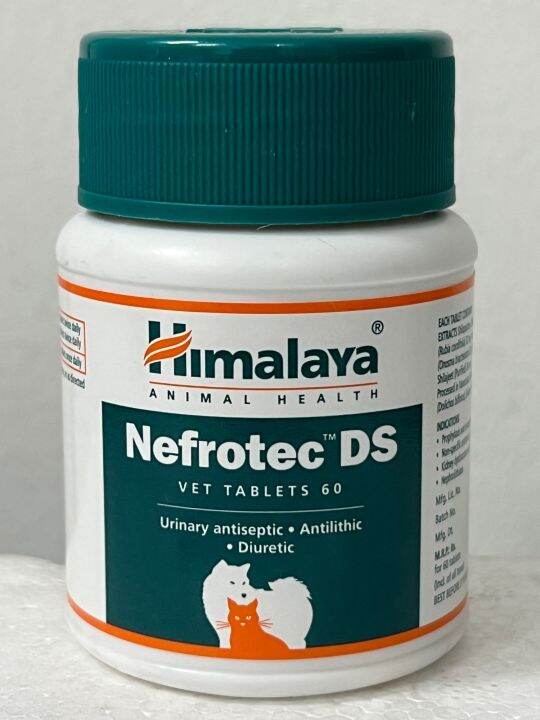 Nefrotec DS Himalaya 60 tablets for Dogs and Cats Kidney Supplement ...