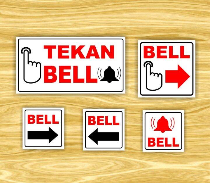 Stiker tempel tulisan Tekan bell Murah | Lazada Indonesia