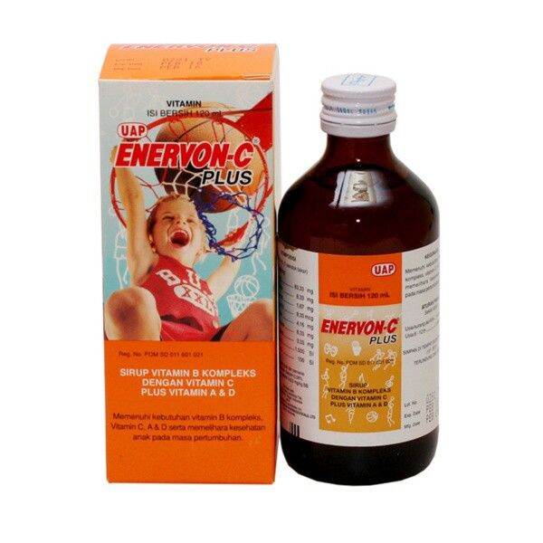 ENERVON C PLUS SYRUP 120ML MULTIVITAMIN ANAK SIRUP ENERVON-C PLUS ...