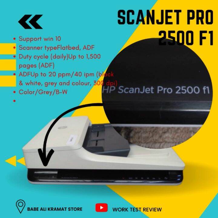 Scanner F4 Hp Scanjet Pro 2500 f1 Scan Folio Legal Lewat ADF DUPLEX ...
