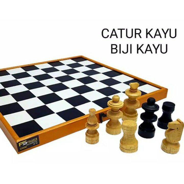Papan Catur Kayu Dengan Bidak Kayu Berbagai Ukuran Murah | Lazada Indonesia