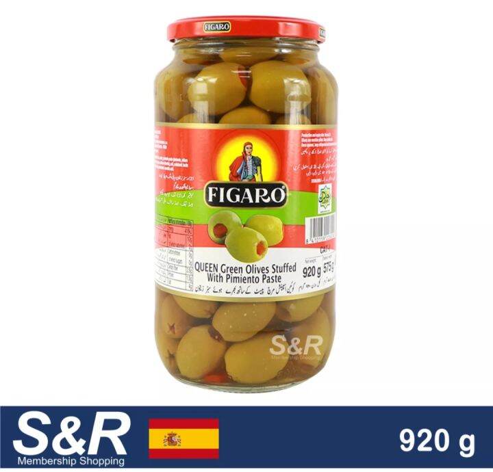 FIGARO Green Olives Stuffed with Pimiento Paste 920g | Lazada PH