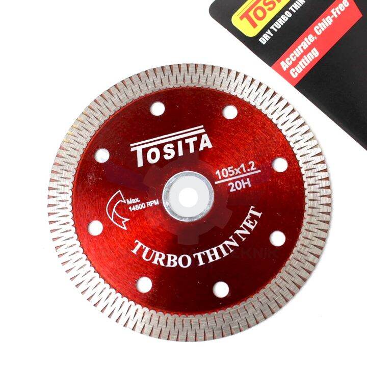 Pisau Mata Potong Granit Diamond Wheel Dry Turbo Thin Net 105mm TOSITA ...