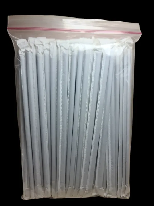 Hardstraw Black Individually Packed Drinking Straw 100pcs / Pack ...