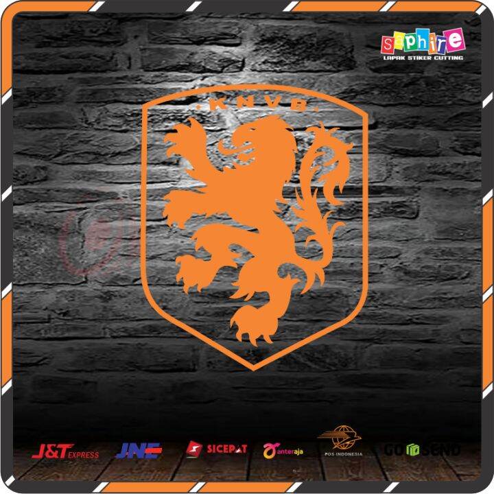 Sticker stiker Cutting KNVB Logo Timnas Sepakbola Belanda 1Warna ...