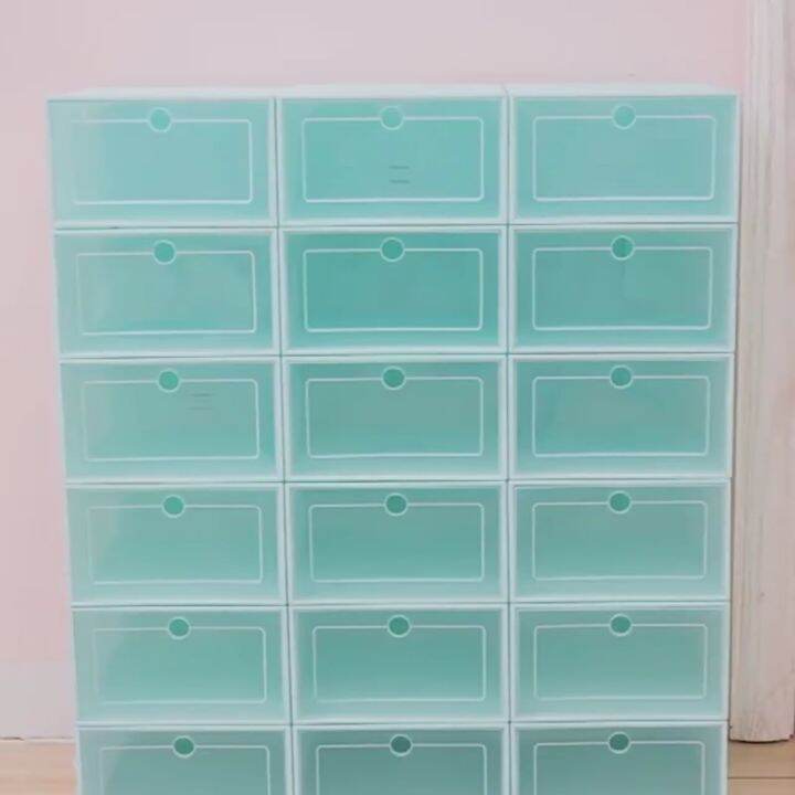 [SYS] Candy Color Shoe Box Foldable Drawer Case Storage Organizer ...
