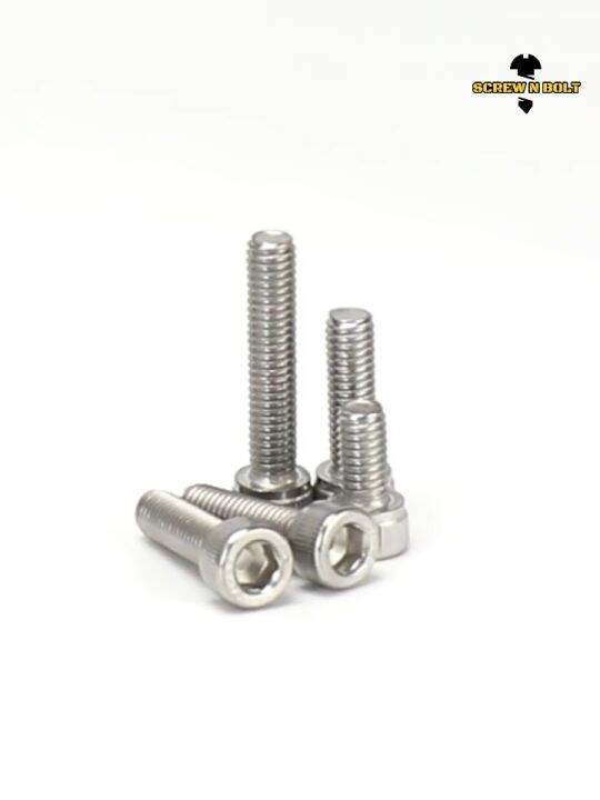 น็อต สกรู หัวจม สแตนเลส 304 เกลียวมิล ตลอด หยาบ M20 / Hex Socket Head ...