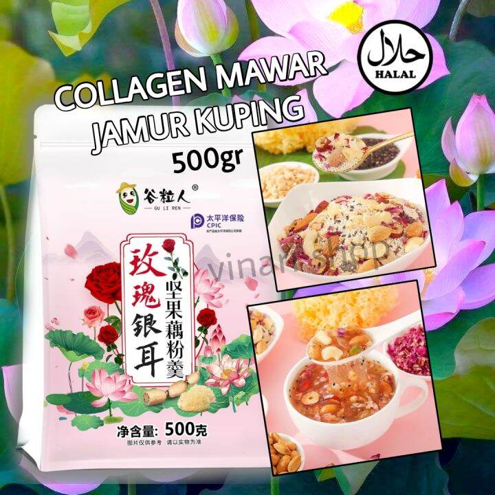 Lotus Root Powder Kemasan 500gr / Ou Fen 藕粉 Bubuk Akar Teratai Jamur ...