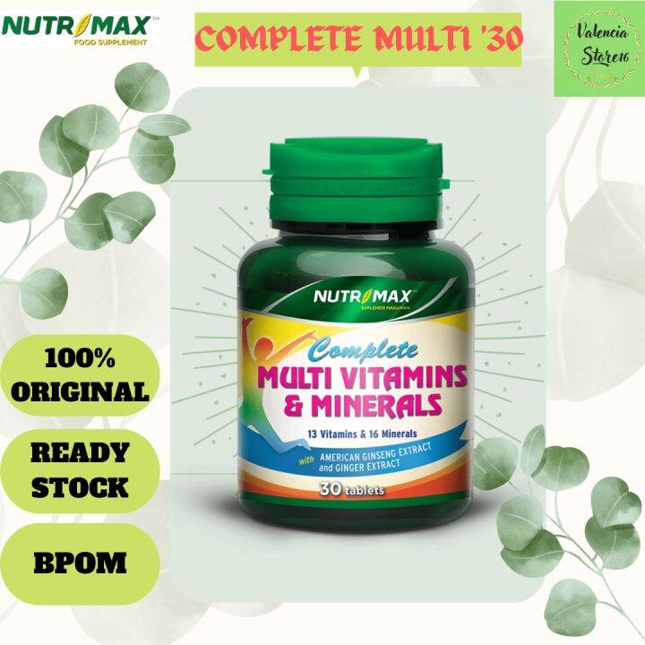 Nutrimax Complete Multi Vitamins & Minerals 30 tablets | Lazada Indonesia
