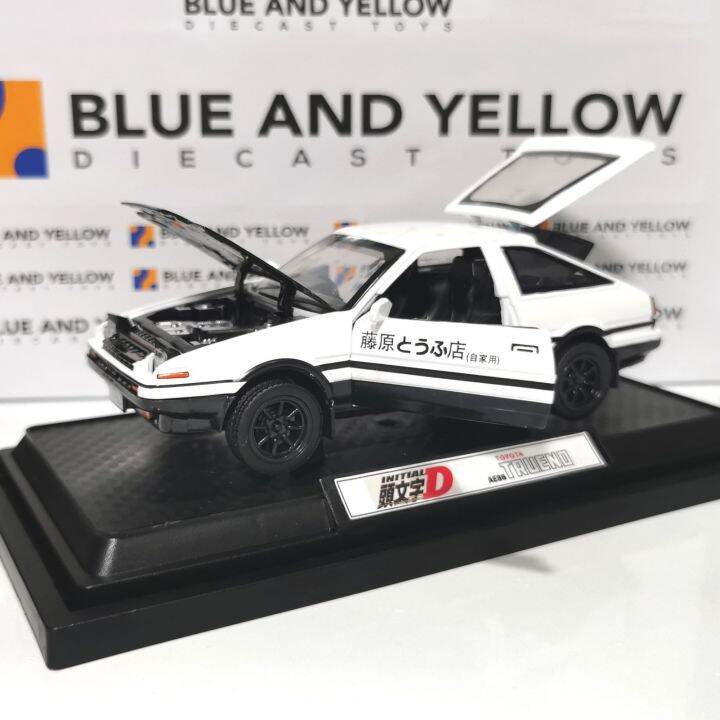 1/28 Toyota Corolla Trueno AE86 Initial D Diecast Scale Model Toy Car ...
