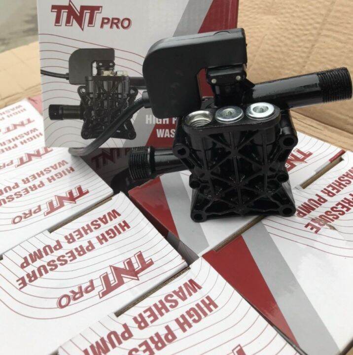 Đầu bơm áp lực mini TNT PRO CHÍNH HÃNG- Đầu máy rửa xe gia đình 3 pittong kèm rơ le | Lazada.vn
