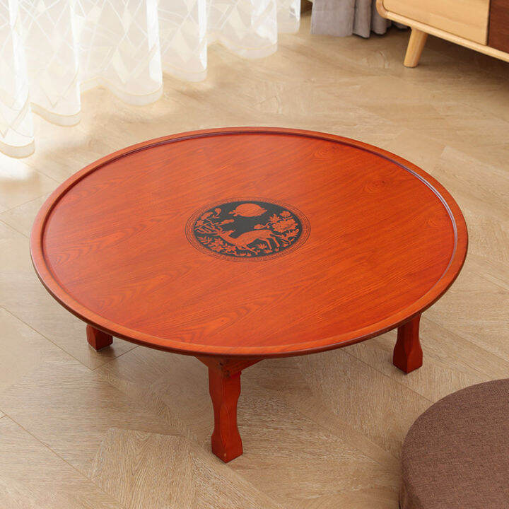 Tatami round Low Table Foldable Dining Table Bean Bag Dining Table ...