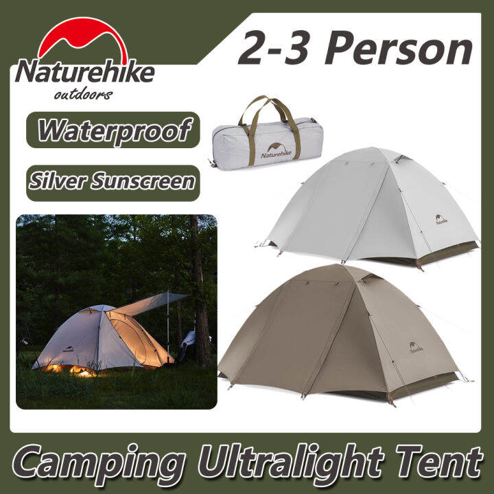 Naturehike Camping Ultralight Tent 2-3 Person Outdoor Portable Double ...