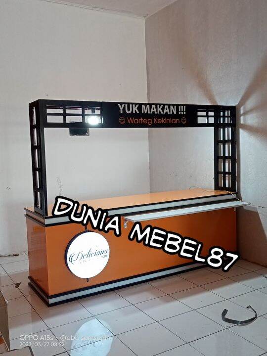 gerobak kayu jati Belanda murah gerobak kekinian modern booth minimalis ...