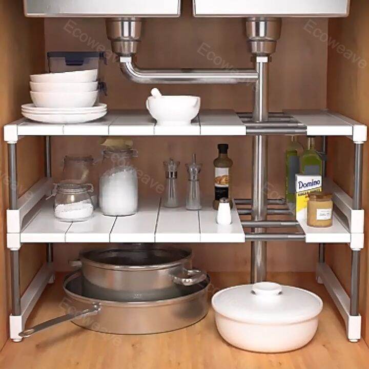 Ecoweave Expandable Scalable Under Sink Organizer kitchen Storage Rack ... Ecoweave Expandable Scalable Under Sink Organizer kitchen Storage Rack ...
