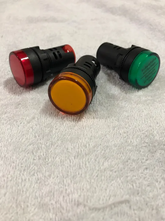 PILOT LAMP LED 220V dia.22mm (Pilihan merah/kuning/hijau) | Lazada ...