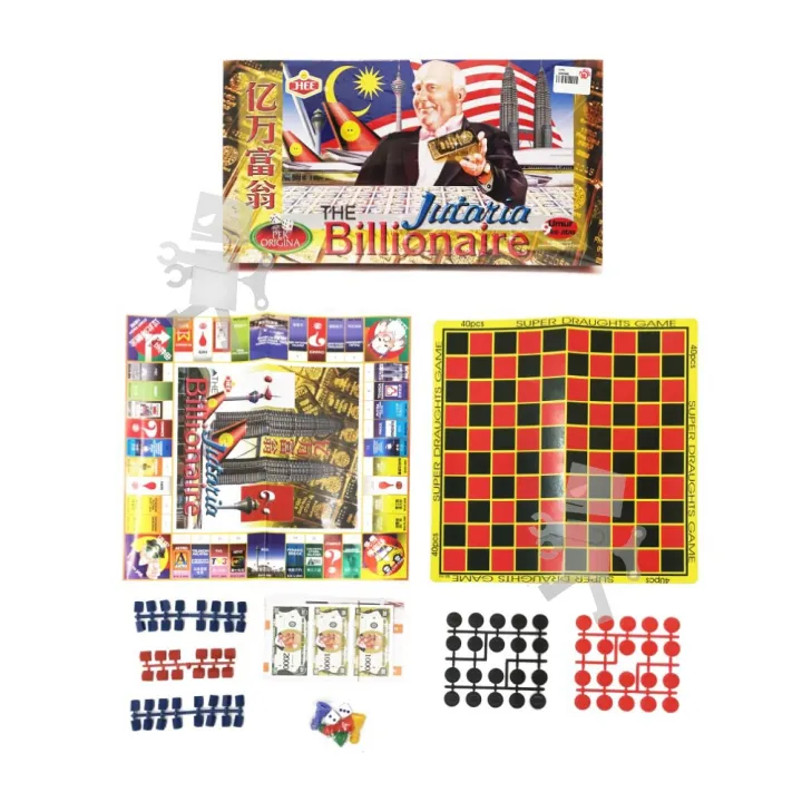 Tajuk: Jutaria Jutawan dan Papan Dam Permainan Mainan Dalaman untuk ...