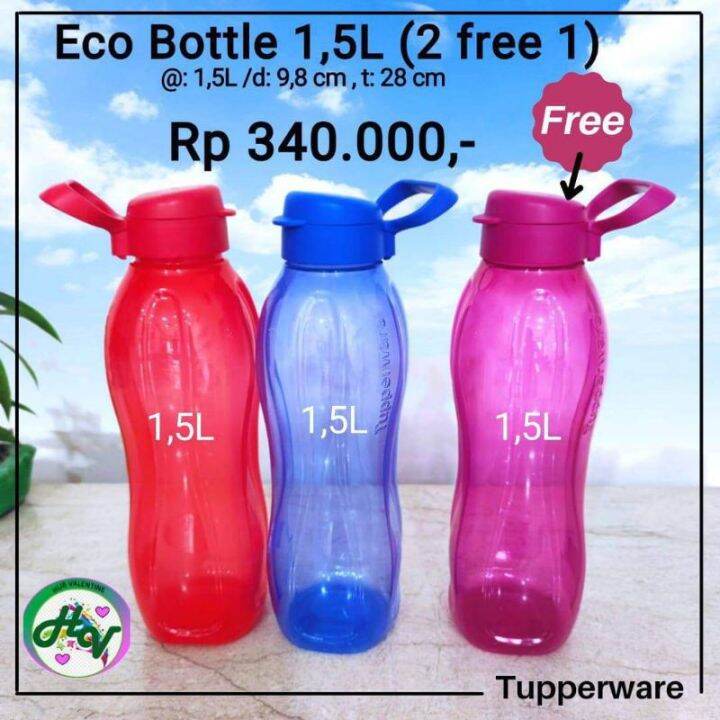 eco 1,5 liter tupperware / botol minum tupperware | Lazada Indonesia