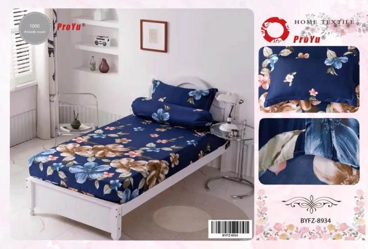 cadar super single fitted bedsheet cotton set 3 in 1 | Lazada