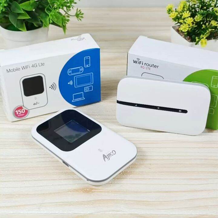 Pocket Wifi ไวไฟพกพาใส่ซิม พ็อกเก็ตไวไฟ 4G จอ LCD แบตอึด AJIKO AIS TRUE DTAC TOT CAT MIFI เร็ว ...