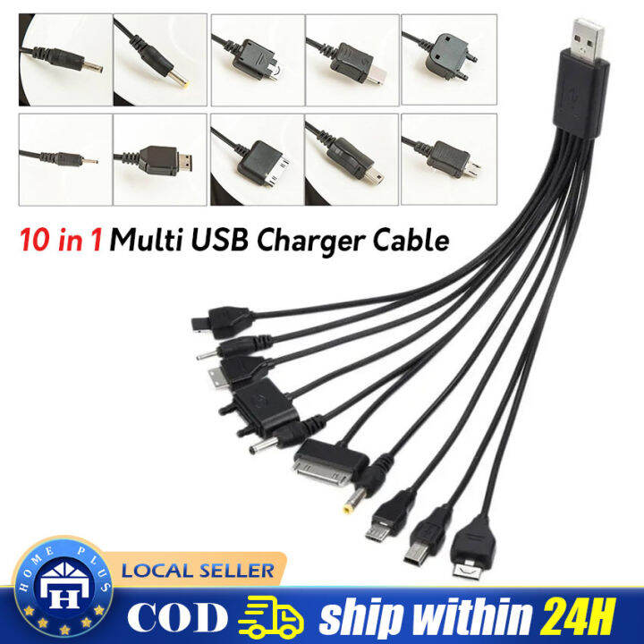 20cm/1m USB Cable USB Adapter Charger Cable Data Wire Cord 10 in 1 ...