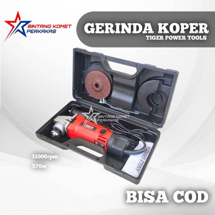 TIGER POWER TOOL MESIN GERINDA KOPER GURINDA LISTRIK LENGKAP 4 INCH ...