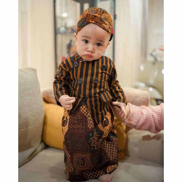 bekap lurik/ beskap jawa / baju adat / beskap newborn / kostum anak ...
