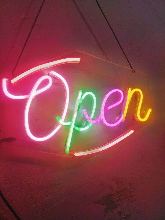 TULISAN NEON FLEX LED 15x60cm | Lazada Indonesia