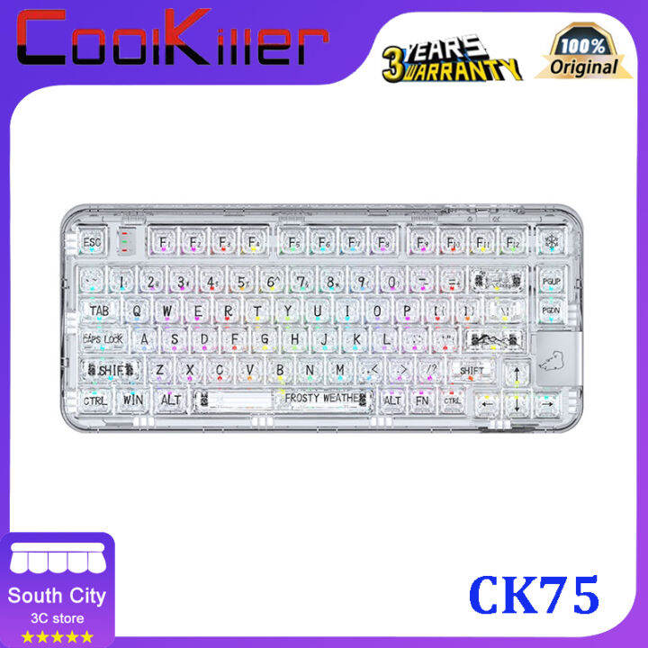 Coolkiller Polar Bear CK75 fully transparent mechanical keyboard three ...