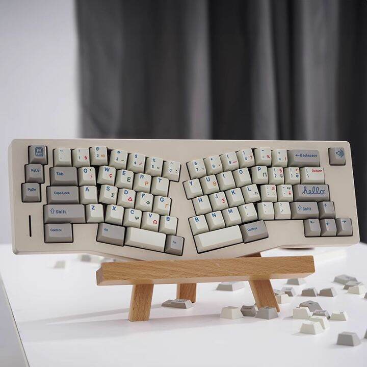 【Keycap Only】Retro 9009 keycap Set Greek Grey White Mechanical Keyboard ...