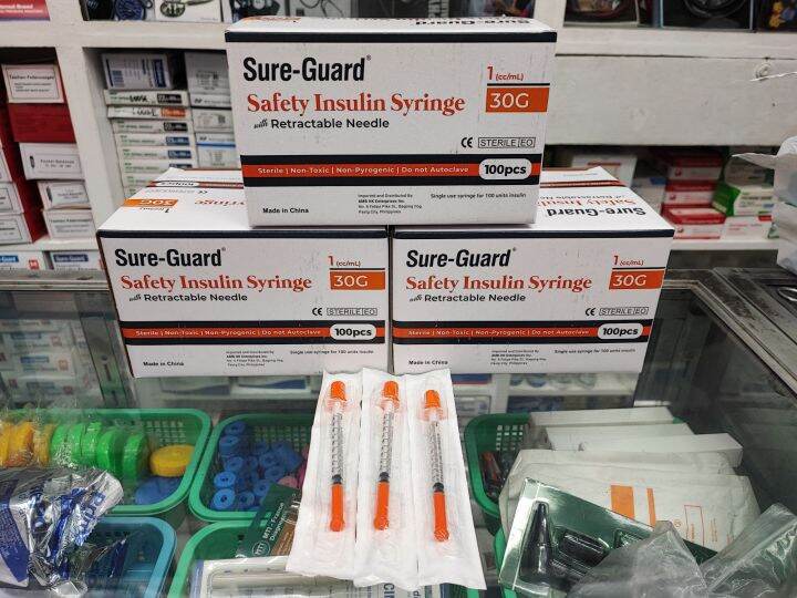 Insulin Syringe 30G x 1ml/cc - 100 Pcs (SURE-GUARD) - Medical Insulin ...