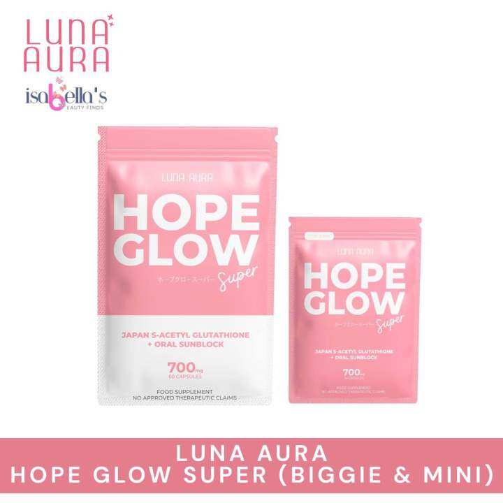 Luna Aura Hope Glow Super Japan S-Acetyl Glutathione plus Oral Sunblock ...