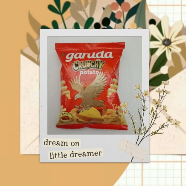 Ciki Garuda Crunchy Potato Rasa Daging Sapi BBQ 14g 1 Renceng Isi 10 ...