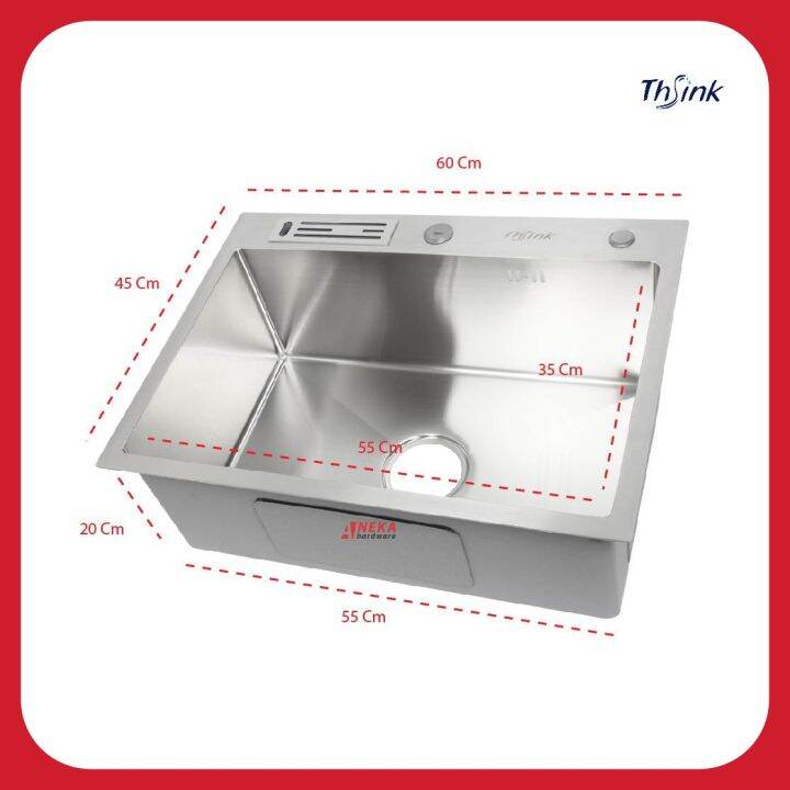 PAKET KITCHEN SINK SATU LUBANG 6045 THSINK PAKET BODY ONLY/PAKET ...