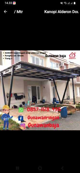 kanopi baja ringan alderon | Lazada Indonesia