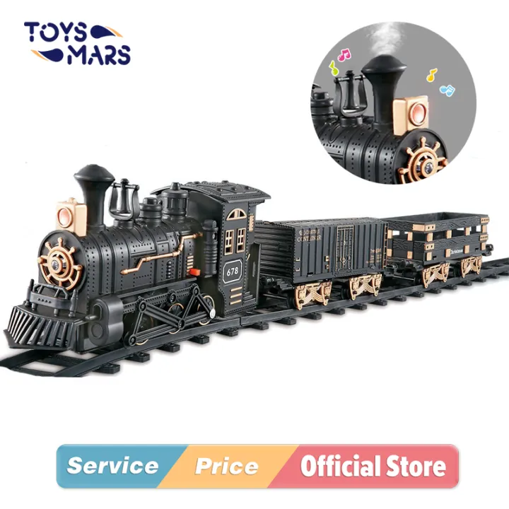 TOYSMARS Classical Electric Small Train Set Children's Train Track ...