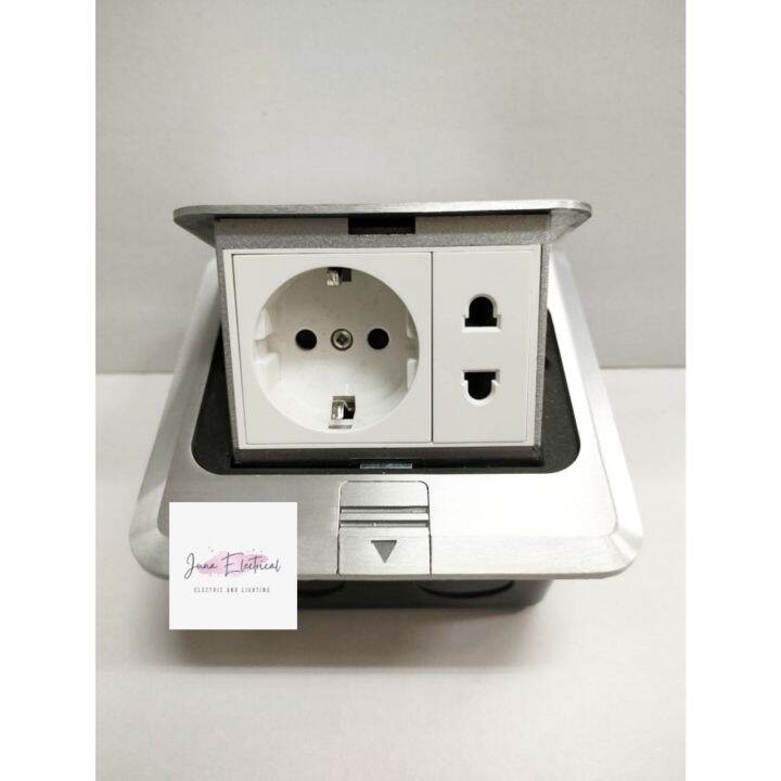 STOP KONTAK LANTAI TANAM ARDE + 2 PIN FLOOR SOCKET | Lazada Indonesia