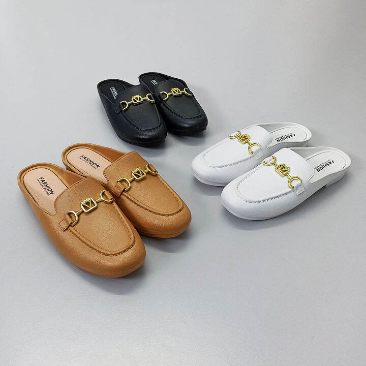 Azgalery SPT-39 Sepatu Sandal Selop Wanita Kasual Slip On Flat Nyaman Santai Empuk PVC Trendy ...