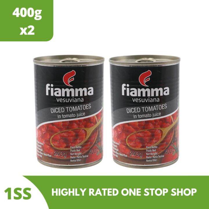 Fiamma Vesuviana Diced Tomatoes in Tomato Juice, 400g Set of 2 | Lazada PH