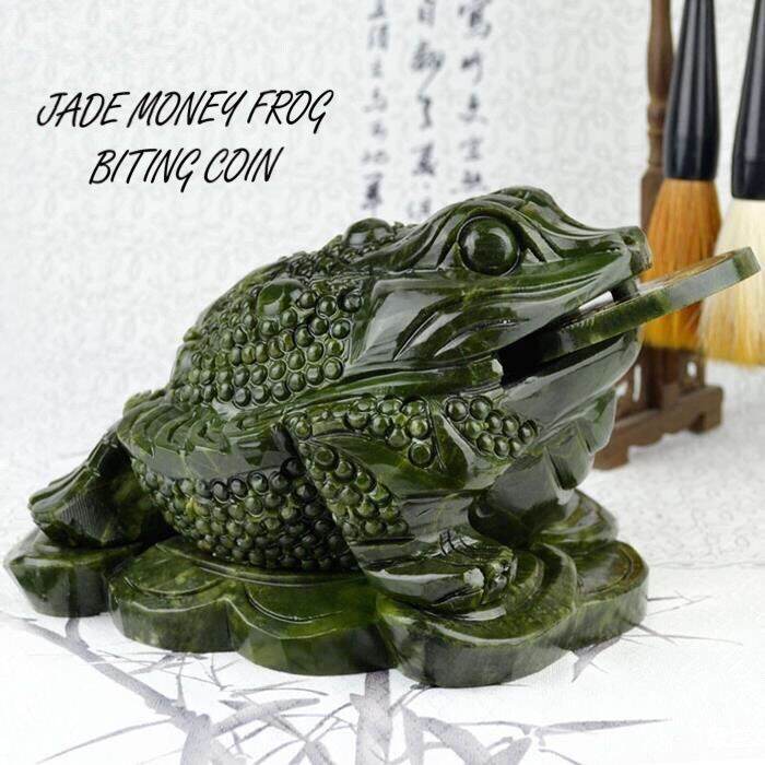 FENG SHUI JADE MONEY FROG BITING COIN | Lazada PH