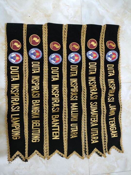 Selempang wisuda 2 logo variasi renda emas dan silver | Lazada Indonesia