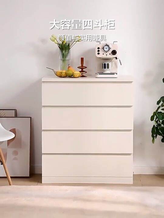 [Ready To Ship] Wood Drawer Cabinet for clothes 4 Layer Drawer Drawer ...