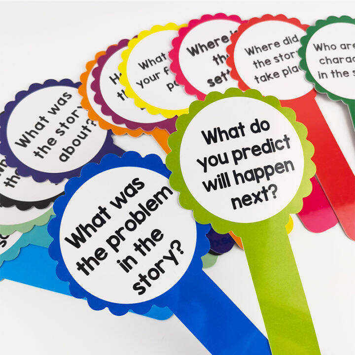 Story wands การอ่านและความเข้าใจเรื่องการถามคำถามแท่งหนังสือภาพการอ่าน ...